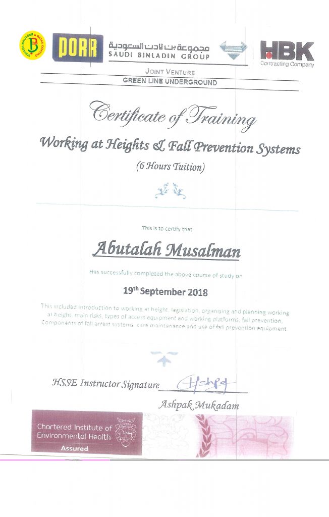 QA/QC Certificate – Qatar Coating Co. & Suroor Baliyoor